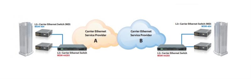 MSW-4428X 24× GbE/SFP + 4 × GbE/RJ-45 with 4× 10G/SFP+ L2+ Carrier ...