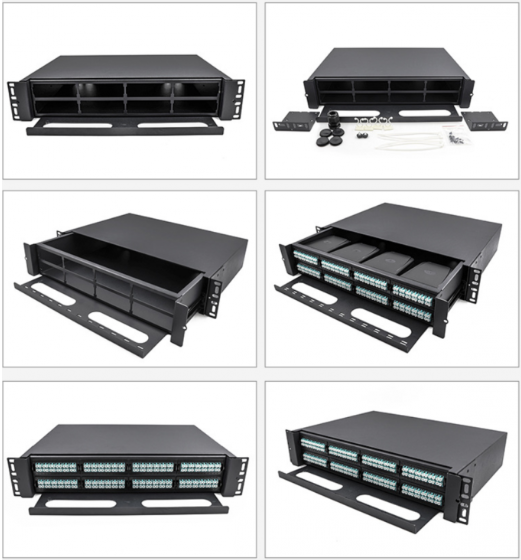 19 Inch 2U MPO Patch Panel 192 Core MTP Rack Mount ODF LC Duplex - CK ...